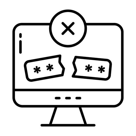 Perfect Linear Design Icon Of Wrong Password 68079991 Vector Art At