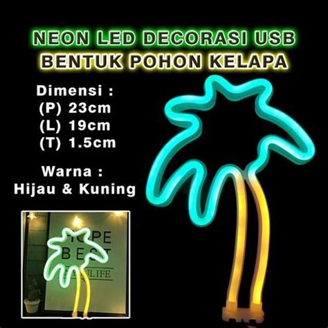 Jual Lampu Neon Led Dekorasi Pohon Kelapa Usb Dc V Jakarta Utara Duta Well Shop Tokopedia