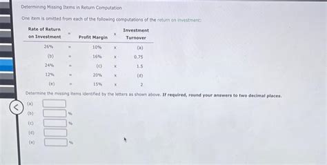 solved determining missing items in return computation one