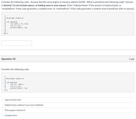 Solved Consider The Following Code Assume That The Array Chegg