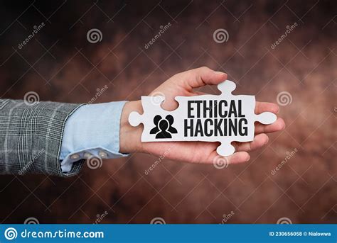 Hand Writing Sign Ethical Hacking Business Overview Act Of Locating Weaknesses And