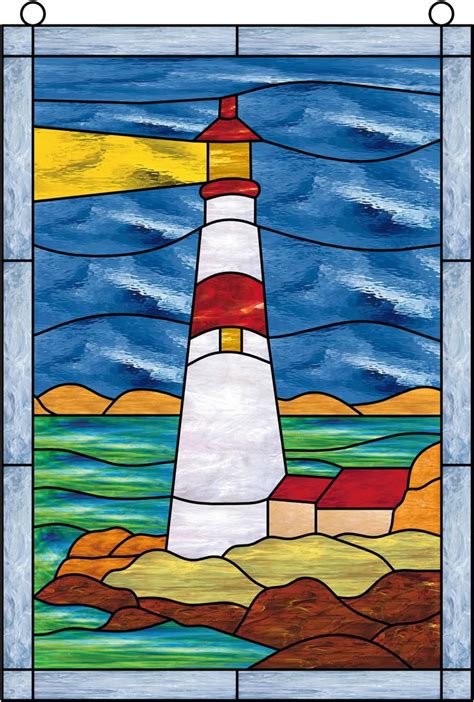 Ocean Lighthouse Stained Glass Patterns Stained Glass Lighthouse 12