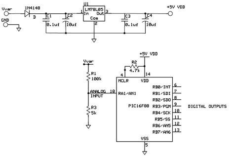 Ham Radio MIPL Analog Digital Converter ADC Using PIC16F88