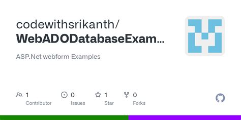 Github Codewithsrikanthwebadodatabaseexamples Aspnet Webform Examples