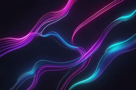 Abstract Gradient Neon Lights Premium Ai Generated Image