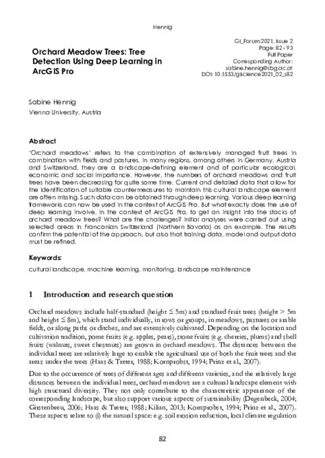 pdf orchard meadow trees tree detection using deep learning in
