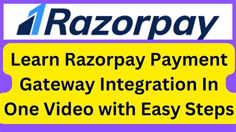 learn razorpay payment gateway integration in one video with payment