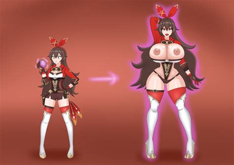 Rule 34 1girls Amber Genshin Impact Ass Expansion Before And After