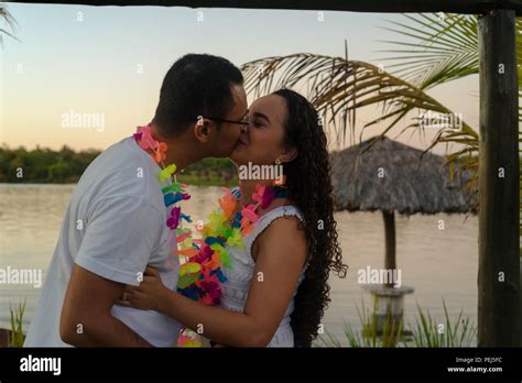 Passionate And Happy Couple After Accepting Marriage Various Poses And