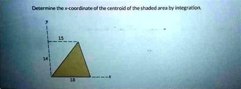 solved determine the x coordinate of the centroid of the shaded area
