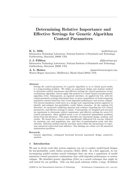 Pdf Determining Relative Importance And Effective Settings For
