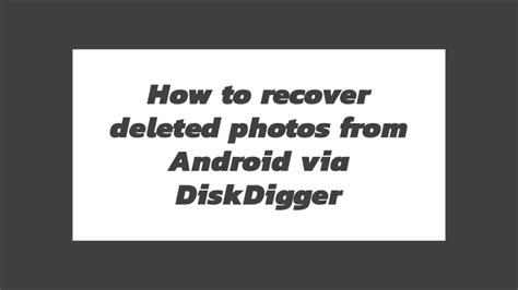 How To Recover Deleted Photos From Android Via DiskDigger Sanfow