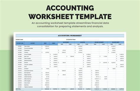 Worksheet Template Excel