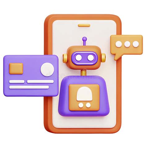 Colorful Robot Icon Representing Artificial Intelligence And Chat Stock Illustration