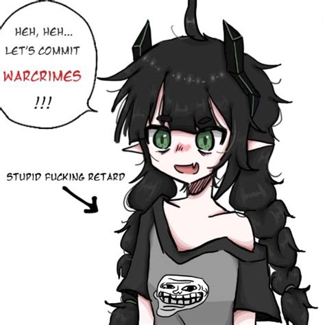 Elfinpsyop Artist Elfinpsyop Indie Virtual Youtuber 1girl Ahoge Black Hair Blush Braid