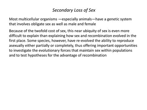PPT The Evolution Of Sex PowerPoint Presentation Free Download ID