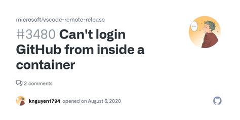 Cant Login Github From Inside A Container · Issue 3480 · Microsoft