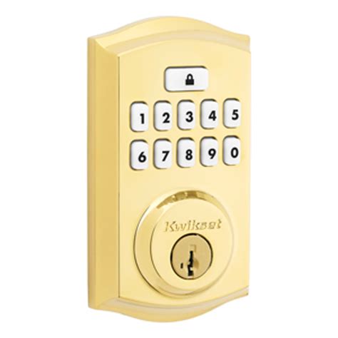 Kwikset 9260 Series Smartcode Single Cylinder Smartkey Deadbolt Lifetime Polished Brass 9260