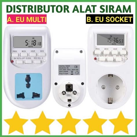 Digital Timer Switch Listrik Stop Kontak Paket Misting Controller