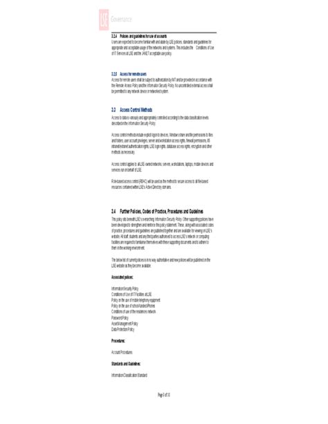 Access Control Policy Sample Free Download