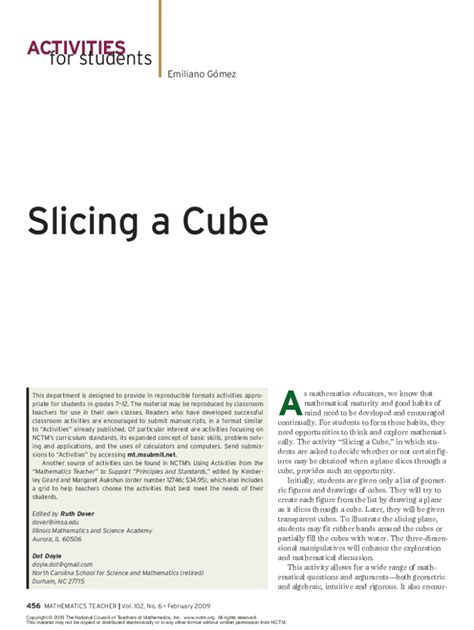 Fillable Online Slicing A Cube Fax Email Print Pdffiller
