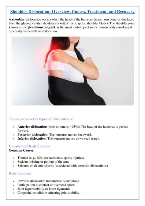 Ppt Shoulder Dislocation Overview Causes Treatment And Recovery Powerpoint Presentation