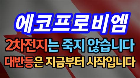 에코프로비엠 2차전지는 죽지 않습니다 대반등은 지금부터 시작입니다 에코프로비엠주가 에코프로비엠주가전망 에코프로비엠전망