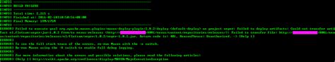 maven 008 nexus 私服部署发布报错 failed to deploy artifacts failed to transfer