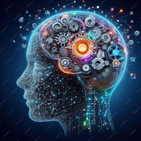 Artificial Intelligence Brain A Human Brain With Ai Brain Ai Human