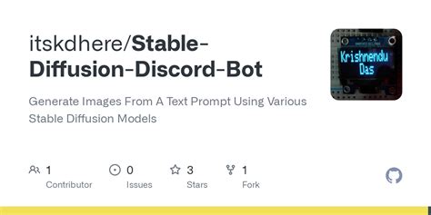 GitHub Itskdhere Stable Diffusion Discord Generate Images From A Text Prompt Using
