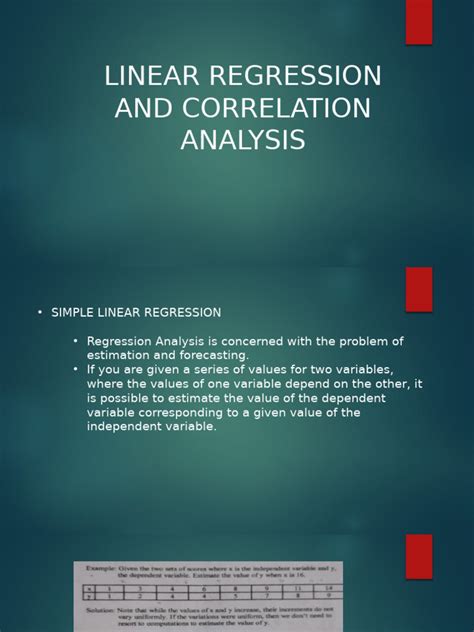 linear regression and correlation analysis pdf