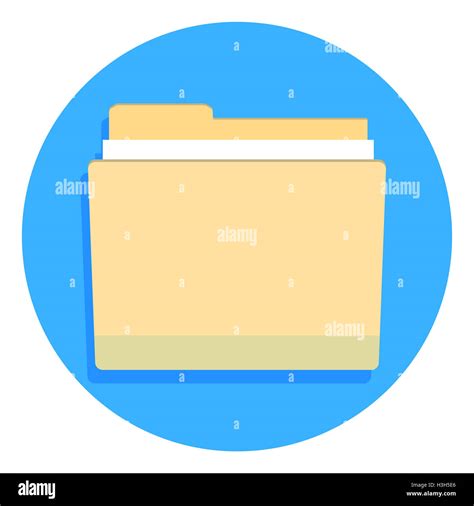 Yellow Folder For Documents Folder Icon File Folder Template Vector Illustration Stock Photo