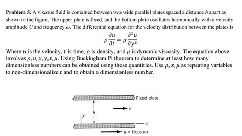 solved problem 5 ﻿a viscous fluid is contained between two