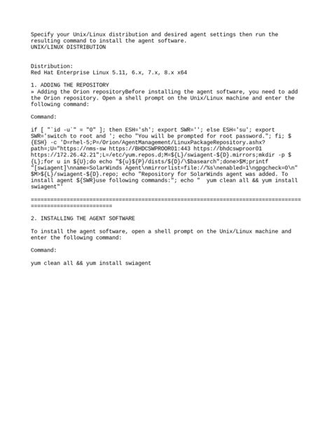 Redhat Solarwind Agent Pdf Business Technology And Engineering