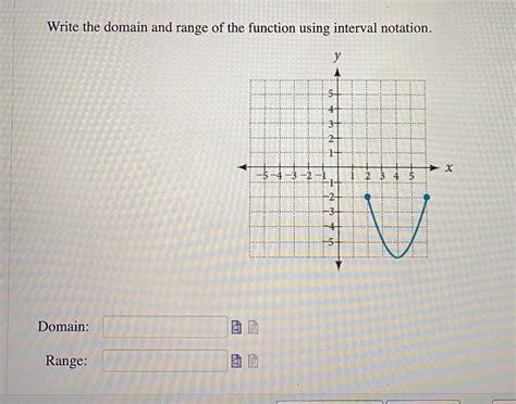 Solved Write The Domain And Range Of The Function Using Chegg