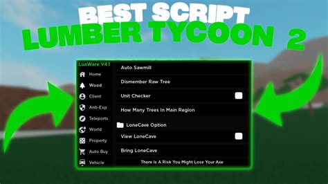 The Best Lumber Tycoon 2 Script 🪓 Auto Bring Tree Item And Axe Dupe And Much More Youtube
