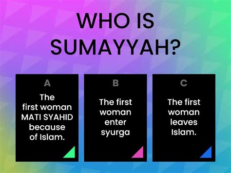 Sirah Sumayyah Quiz