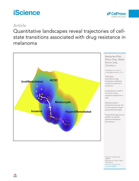 Pdf Quantitative Landscapes Reveal Trajectories Of Cell State