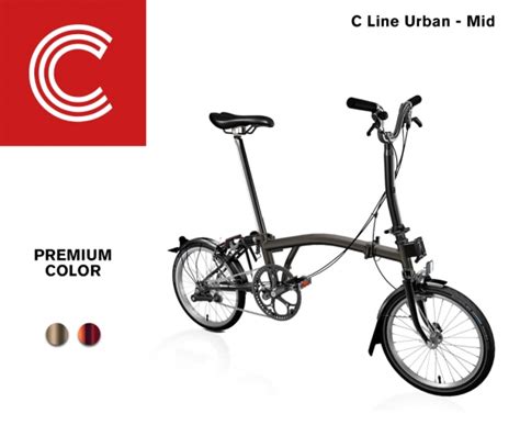 2023 브롬톤 C 라인 어반 로우핸들바m2l 블랙라커 프레임 라커