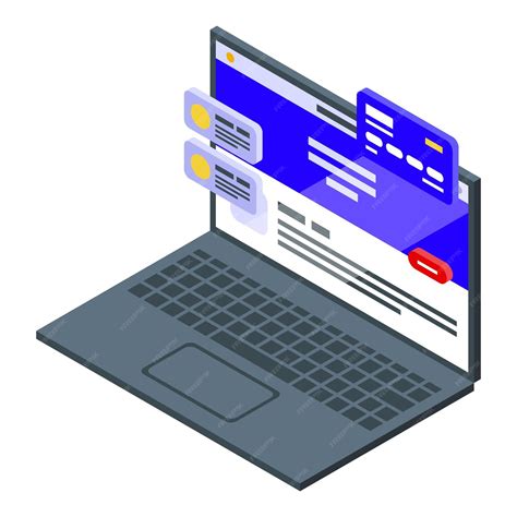 premium vector computer interface icon isometric of computer