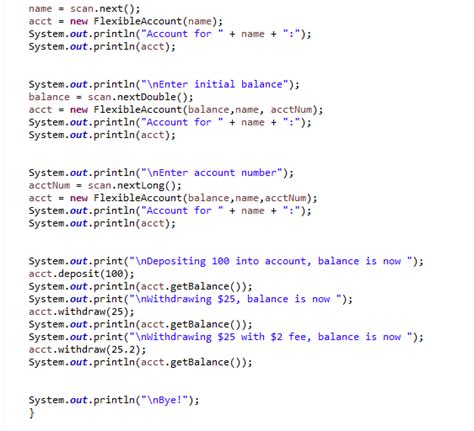 Solved Transfering Funds File Accountjava See A Flexible