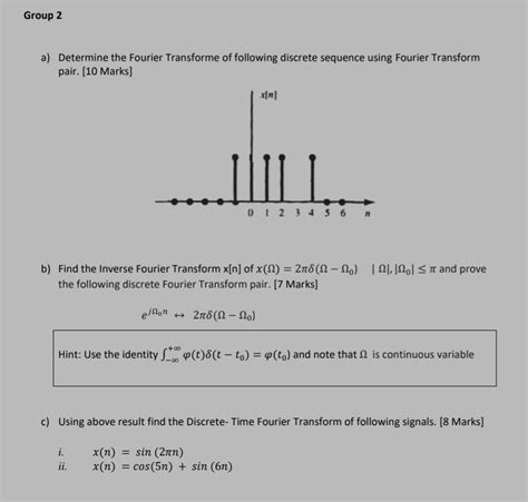 Solved Group A Determine The Fourier Transforme Of Chegg Com