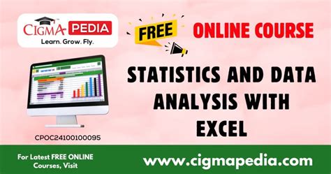 Statistics And Data Analysis With Excel University Of Colorado Boulder Free Online Course