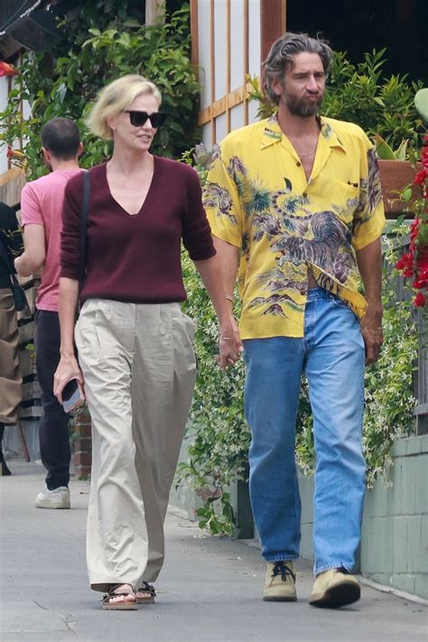 Charlize Theron And Alex Dimitrijevic At All Time Restaurant In Los