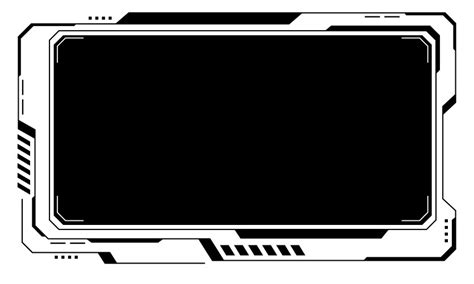 Hud Frames Black User Interface Elements Design Vector Image