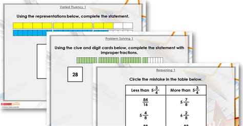 Year 5 Compare And Order Fractions Greater Than 1 Lesson Classroom