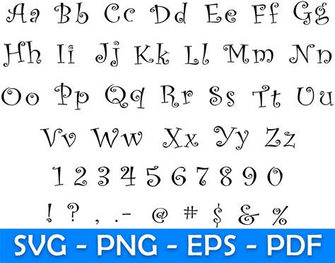 Curly Font SVG Curly Alphabet Curly Letters Curly Vector Etsy