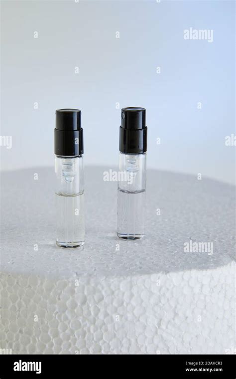 Dropper Bottle For Perfume Bottles Without Labels On A White Podium Stock Photo Alamy