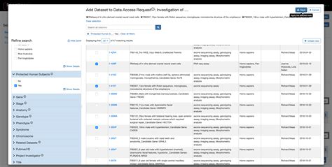 C Select The Requested Datasets Documentation Site