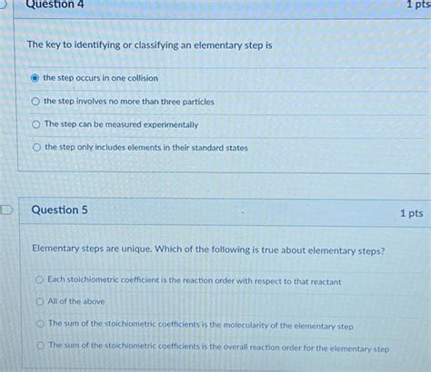 Solved The Key To Identifying Or Classifying An Elementary